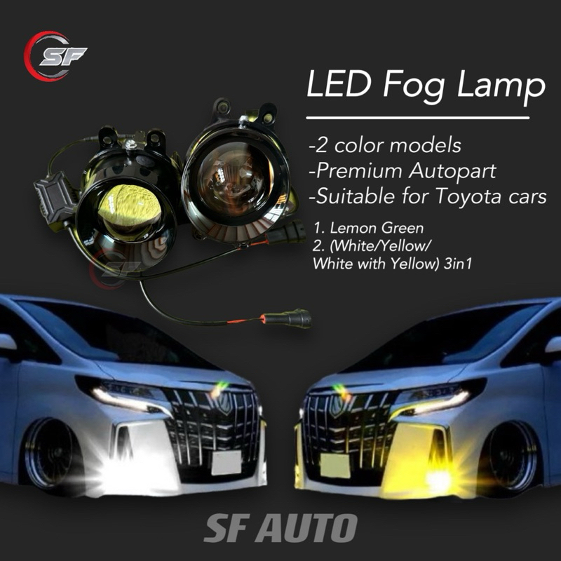 Toyota Alphard/ Vellfire AGH30/ ANH20/ACR50 LED Lens Fog Lamp | Shopee ...