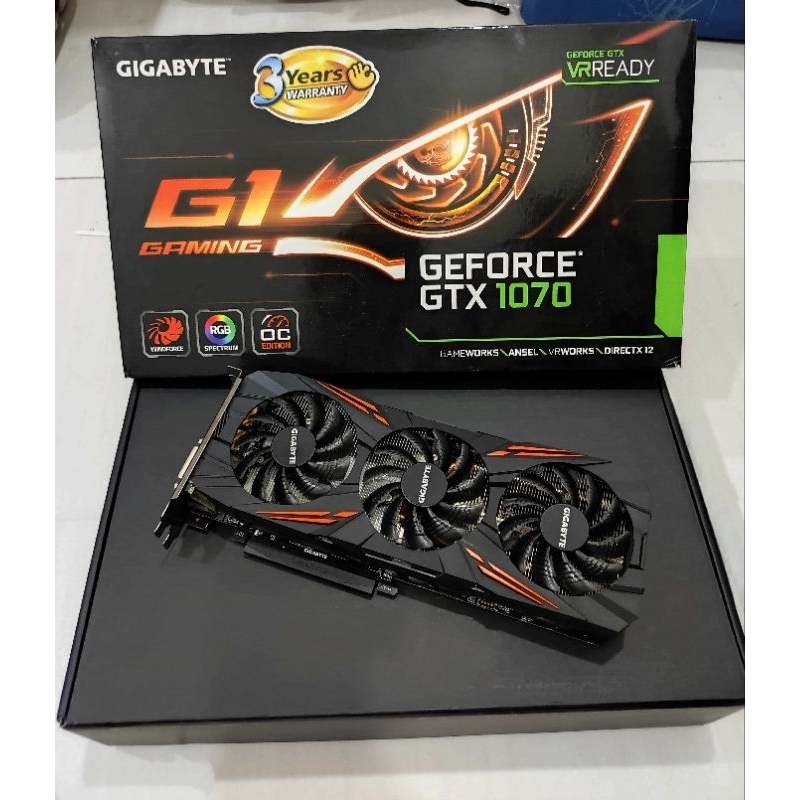[USED] Gigabyte GeForce® GTX 1070 G1 Gaming 8G (rev. 1.0) with Original Box | Shopee Malaysia