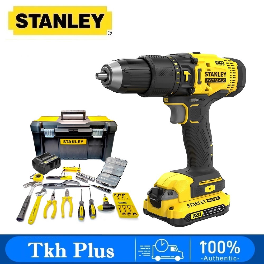 STANLEY SCD711C1H-B1 20V Brush Hammer Drill, Hand Tools Set, 1 x 2.0 Ah ...