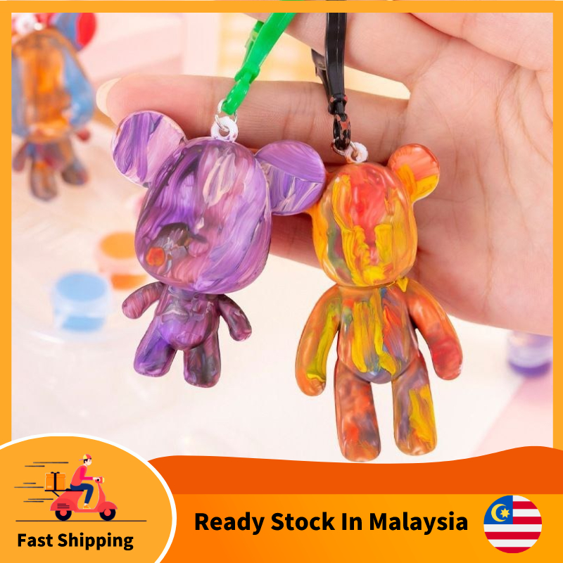 Diy Fluid Bearbrick Keychain 流体熊暴力熊 Mini Bear Handmade Diy Colored ...