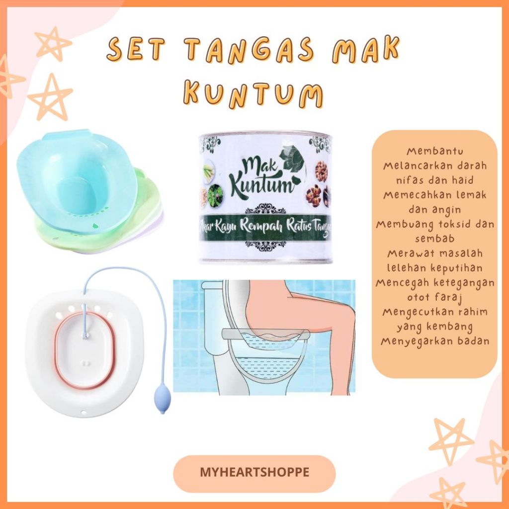 MAK KUNTUM Rempah Tangas dan Besen Tangas Set Tangas Cara Moden Tangas ...