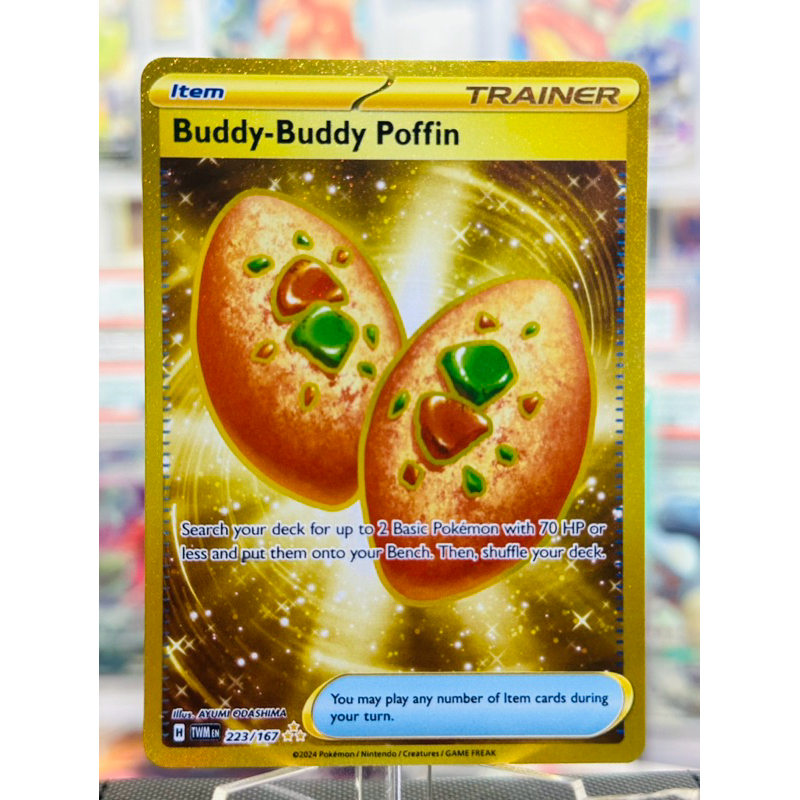 Buddy-Buddy Poffin 223/167 Gold secret - Twilight Masquerade Pokemon ...