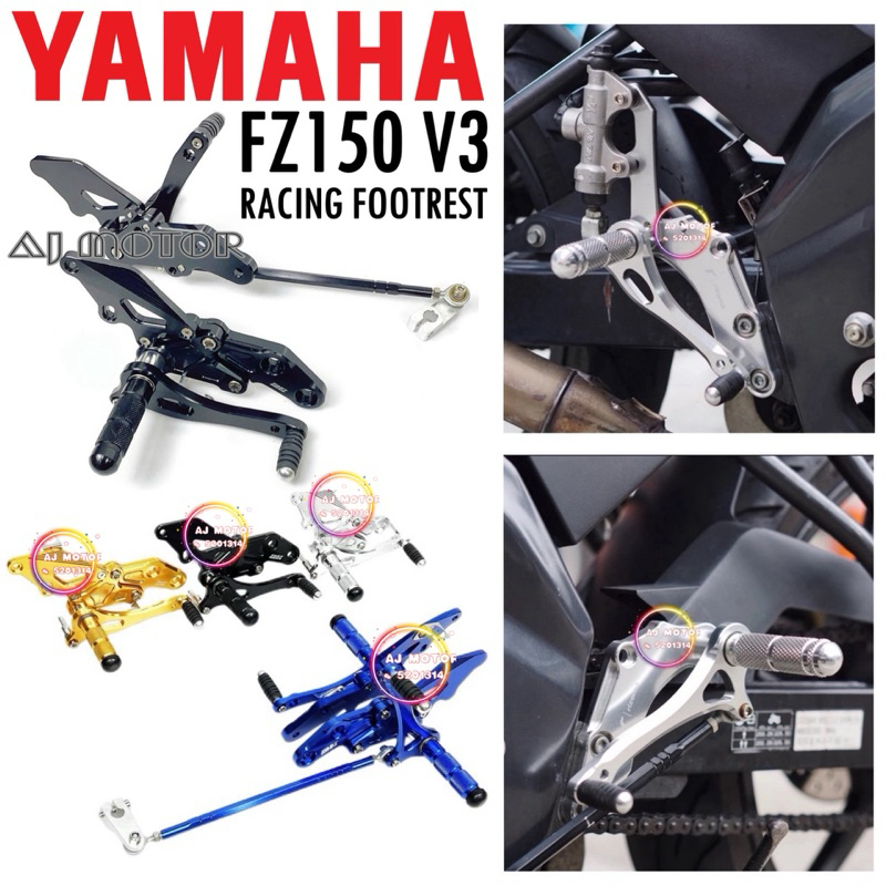 YAMAHA FZ150 FZ V3 FRONT RACING FOOTREST ALLOY ( FOR MODEL REAR BRAKE ...
