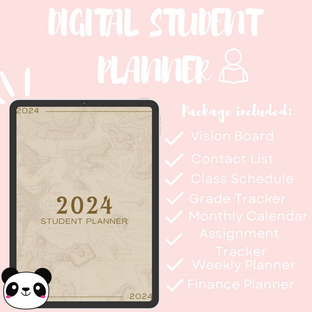 Canva Digital Planner 2024 Template|2024 Student Planner|2024 Planner ...
