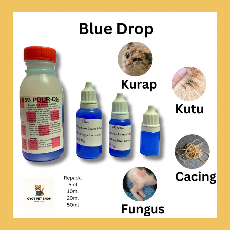 Ubat Kurap Kutu Hama untuk Kucing Arnab dan Haiwan Kecil Repack 5ml ...