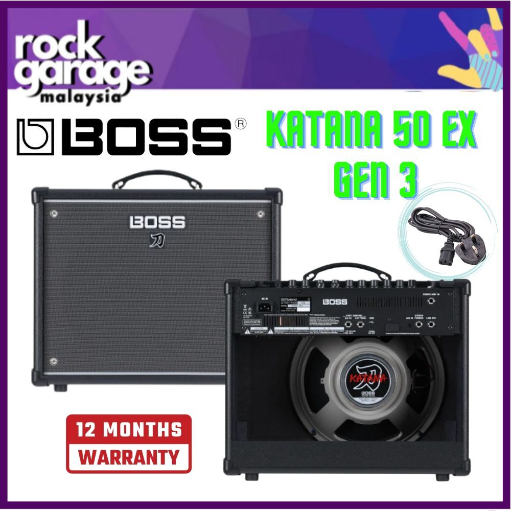Boss Katana 50 EX Gen 3 50-Watt 1x12'' Guitar Combo Amplifier ( KTN-50EX-G3 / KATANA-50EX / MK3 ...