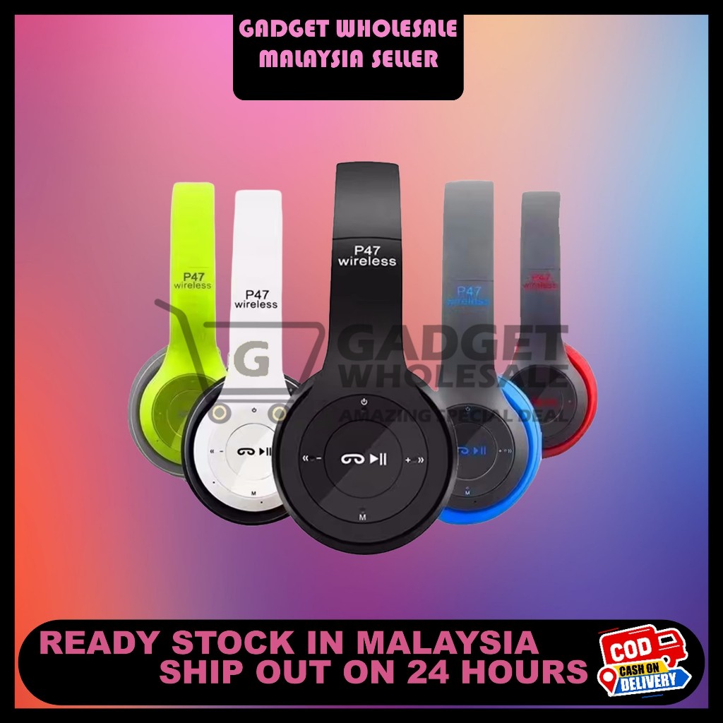 P47 Wireless Bluetooth Headphones Headset P47 Fon Kepala Bluetooth Tanpa Wayar | Shopee Malaysia