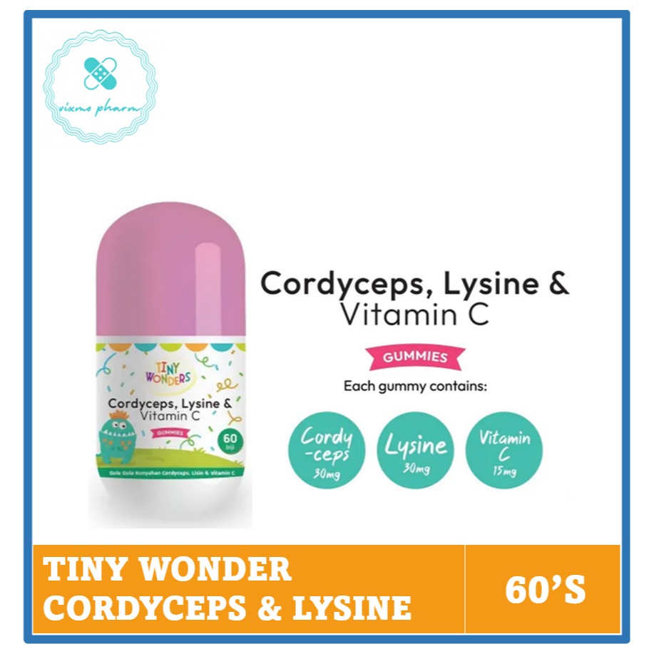 TINY WONDERS GUMMY CORDYCEPS, LYSINE & VITAMIN C (60S) MALAYSIA READY ...