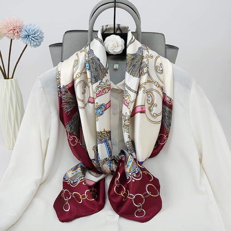 GODDESS Retro women silk scarf Luxury women silk scarf Simple and ...