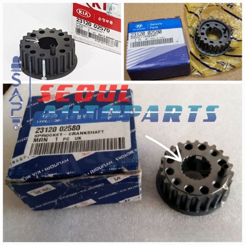 CRANKSHAFT SPROCKET - GEAR = Atos 1.0 & 1.1 / i10 - 1.1cc / Picanto SA ...