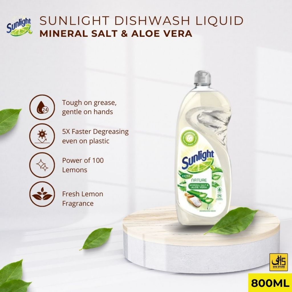 Dishwasher Sunlight Liquid Salt & Aloe Vera Extra Nature (800ml ...