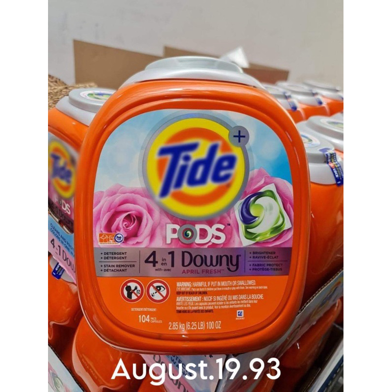 Tide Pods Laundry Detergent 4in1 Downy April Fresh ( 104 pods) | Shopee ...