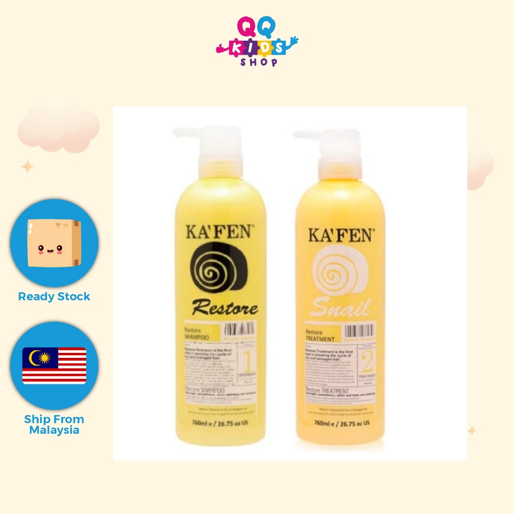 Ka'Fen / Kafen Snail Restore Shampoo & Treatment Hair Shampoo Syampu ...