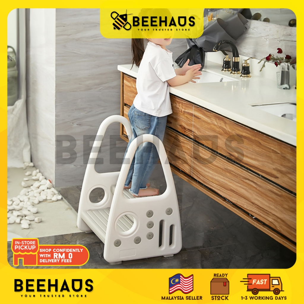 Beehaus Adjustable Kids Stairs | Hand Wash Ladder Safety Handle ...