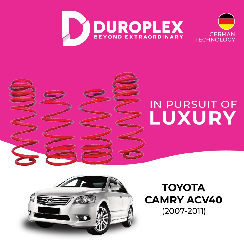 DUROPLEX Full Set Heavy Duty Lowered Sport Spring Toyota Camry ACV40 ...