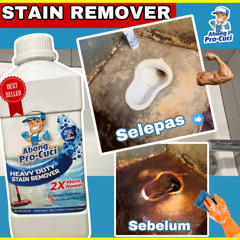Abang Pro-Cuci APC HEAVY DUTY STAIN REMOVER Toilet Liquid MOZEK CLEANER ...