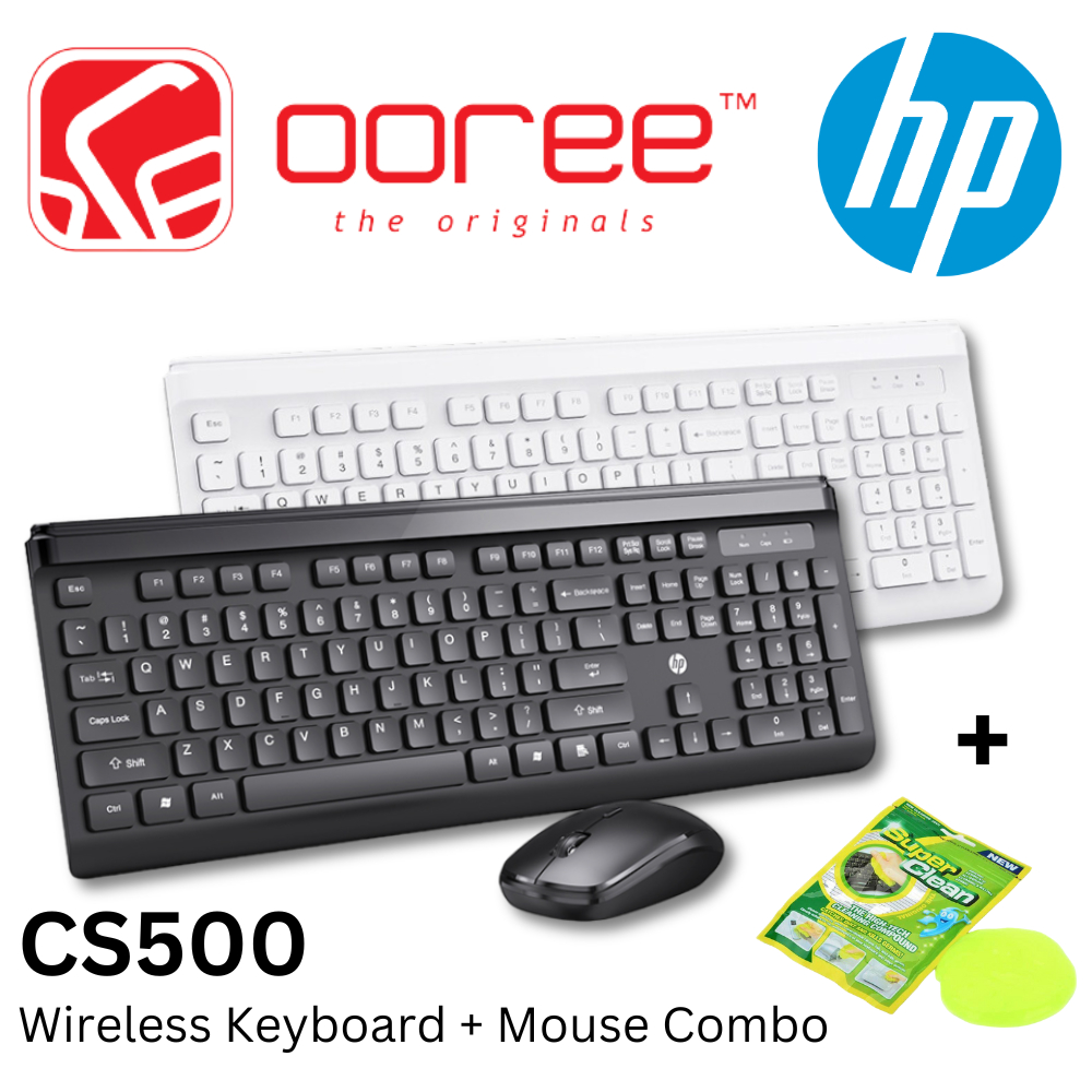 HP CS500 2.4GHZ WIRELESS KEYBOARD AND MOUSE COMBO WITH PLUG & PLAY, 104 ...