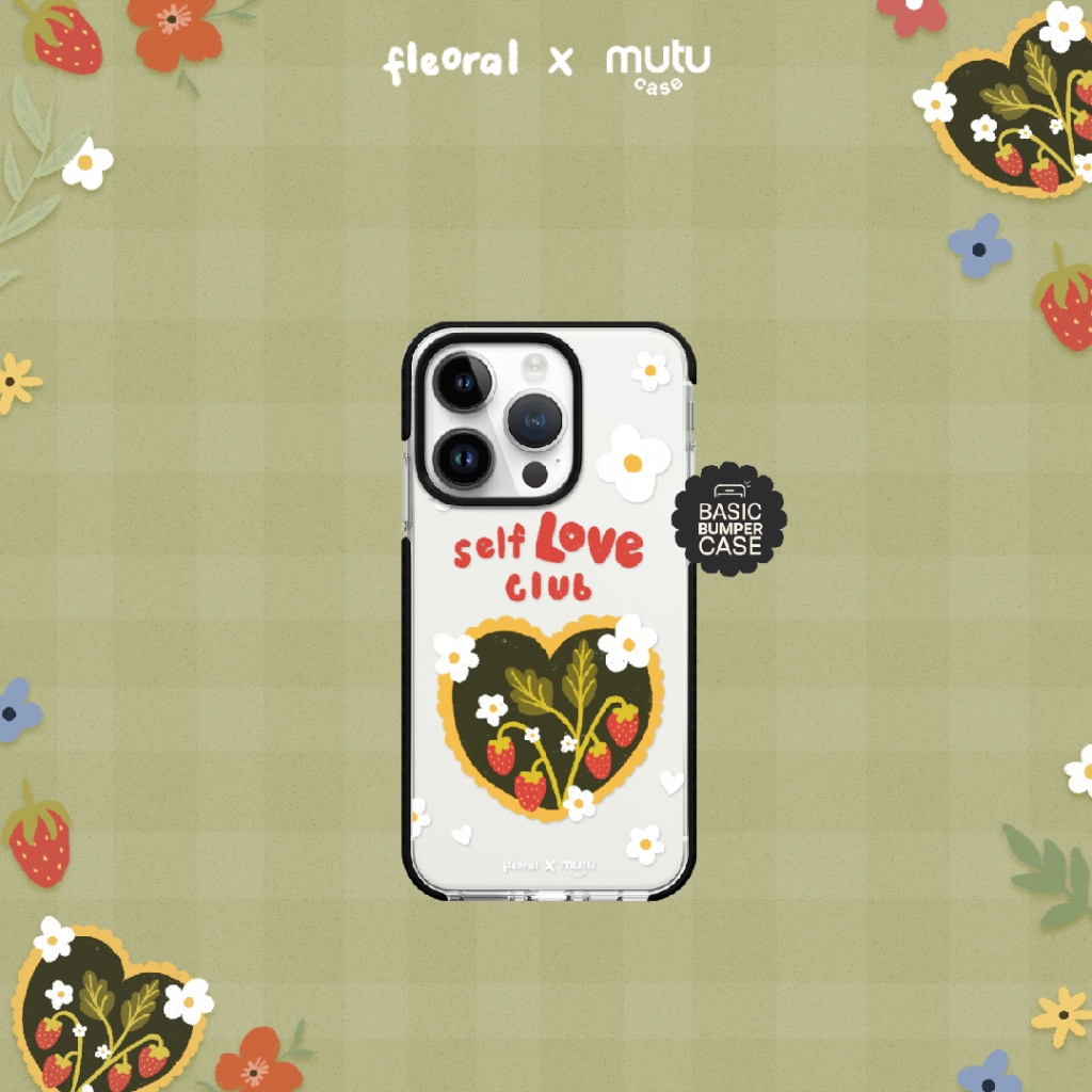 Self Love Club - Fleoral x Mutu Case (Powered by Basic Bumper) Compatible with iP16PROMAX ...