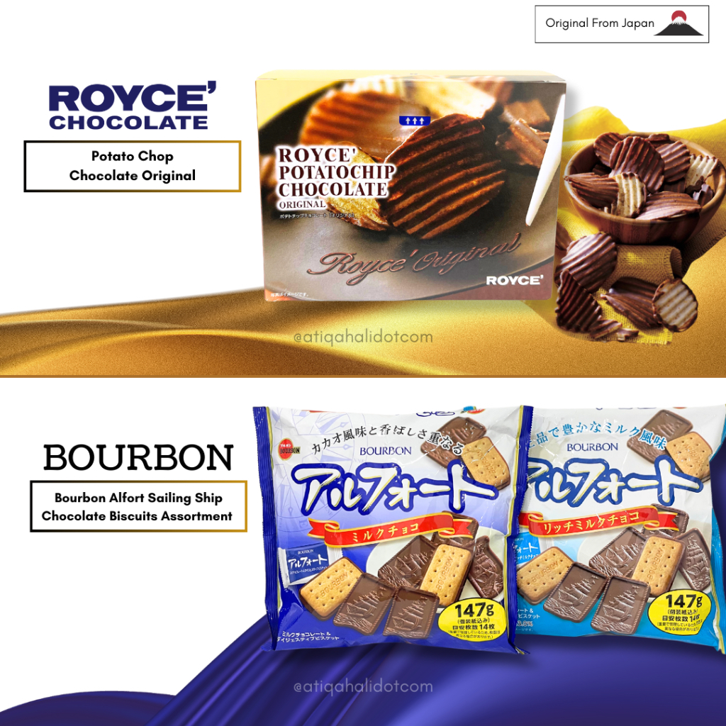 ROYCE' Potato chip Chocolate Original 190g & Bourbon Alfort Ship ...