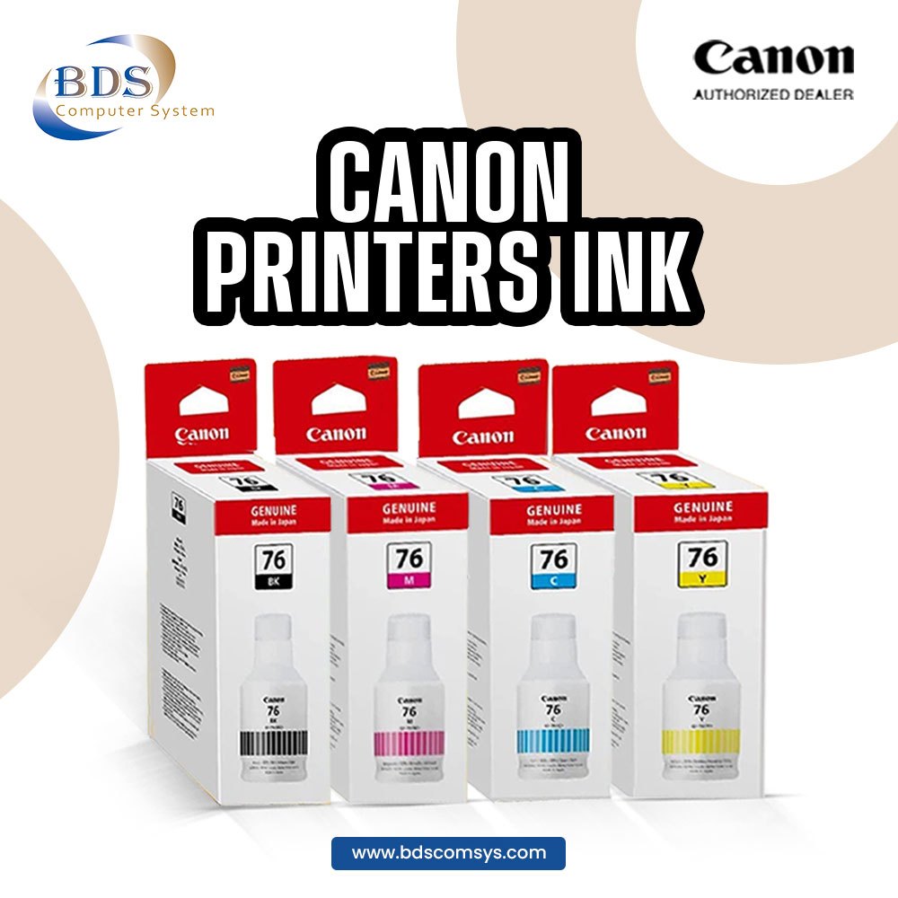 Canon GI-76 INK (Pigment Black/Cyan/Magenta/Yellow) GI76 Toner Ink ...
