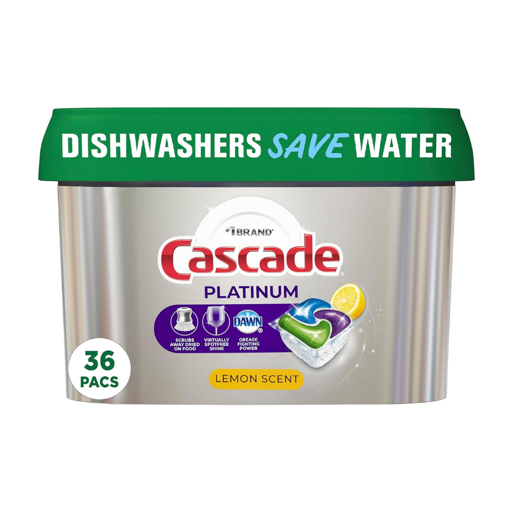 Cascade Platinum Complete Dishwasher Pods, Actionpacs Dishwasher ...