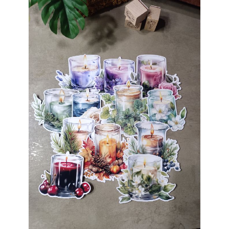 Candle Sticker (150 gsm Glossy Photo Paper Sticker) | Shopee Malaysia