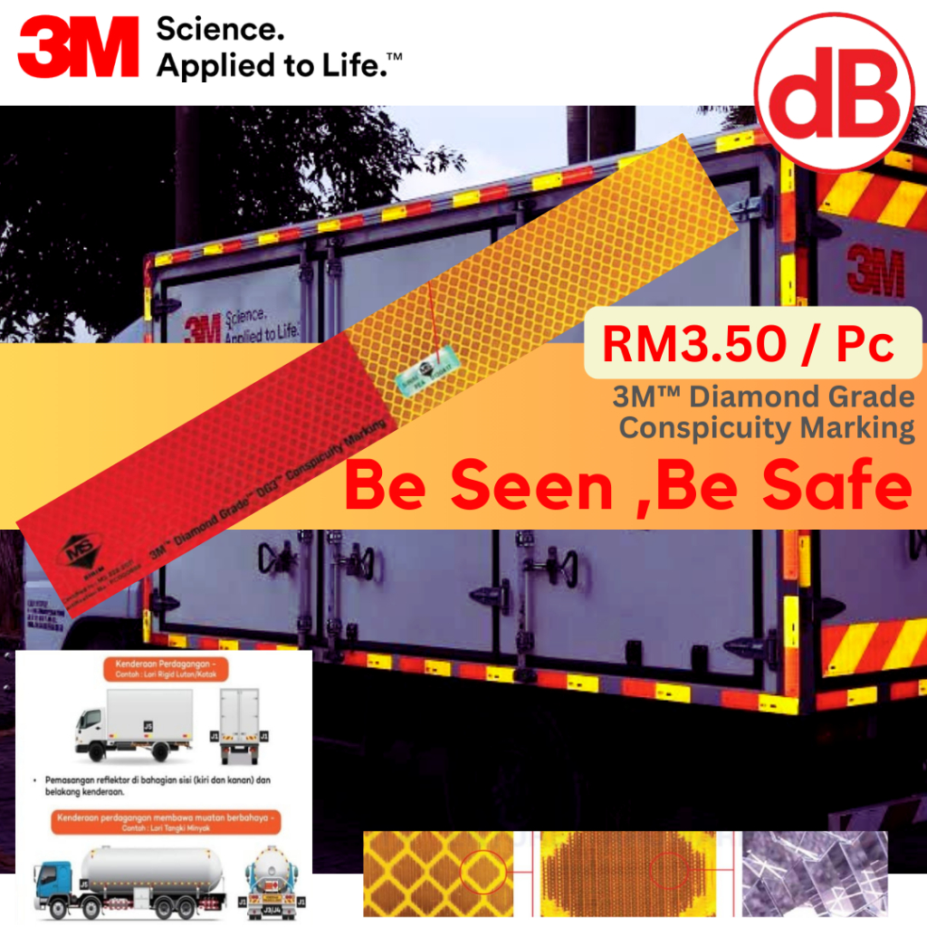 (READY STOCK) Type 5 (pc) - 3M Diamond Grade DG3 Vehicle Side Marking ...