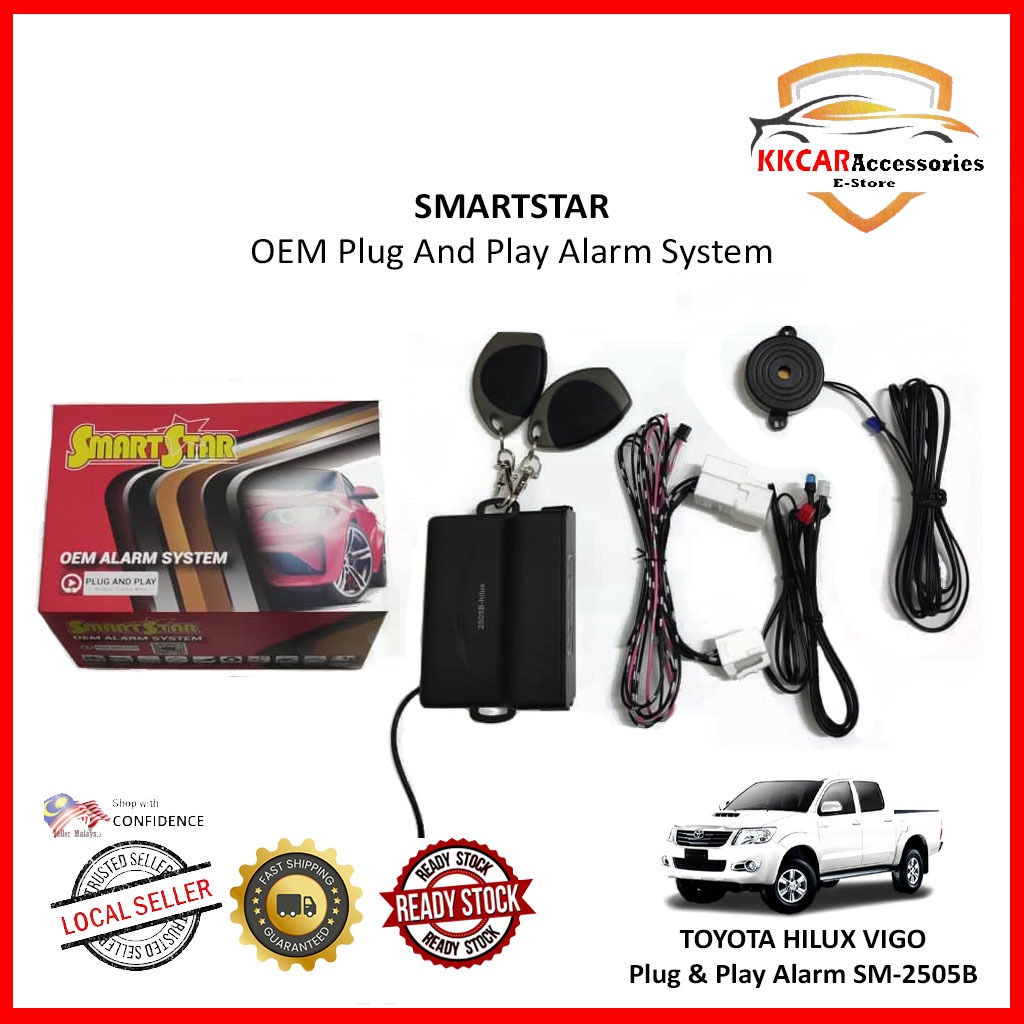 Smartstar Toyota Vigo OEM Plug & Play Car Alarm System 12 Months ...
