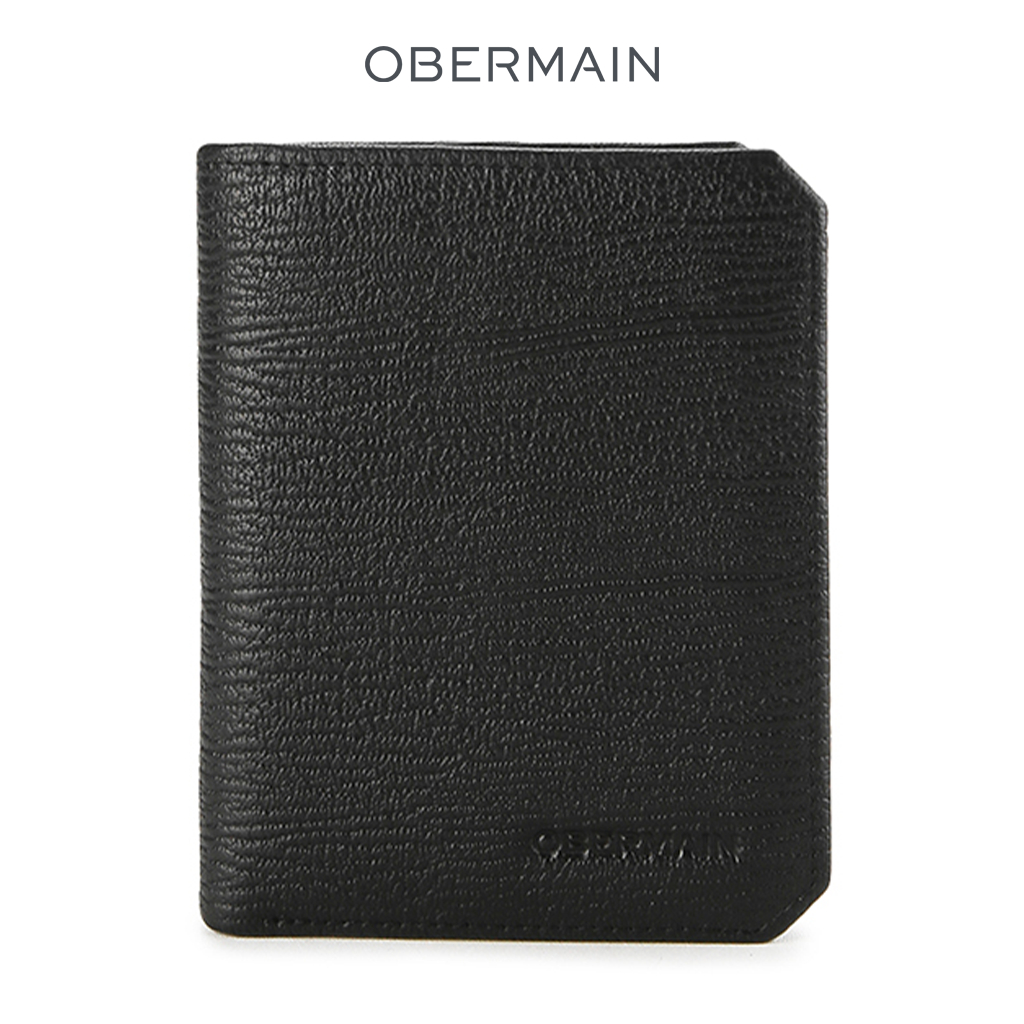 OBERMAIN RFID Tall Wallet / Genuine Leather / Black / OBW234G6 | Shopee ...