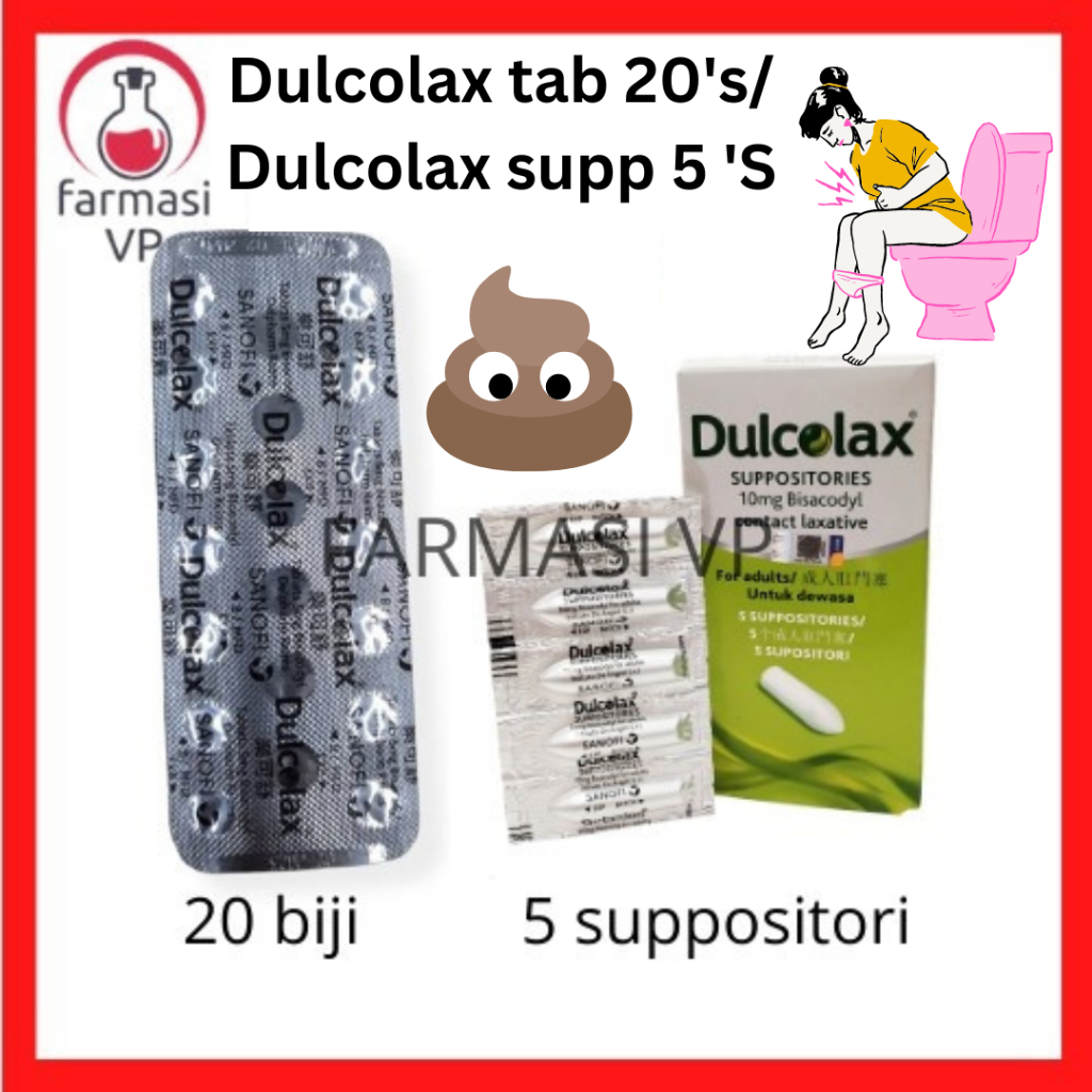 Ubat Sembelit Laksatif / Susah Buang Air Besar / Najis Keras Dulcolax ...