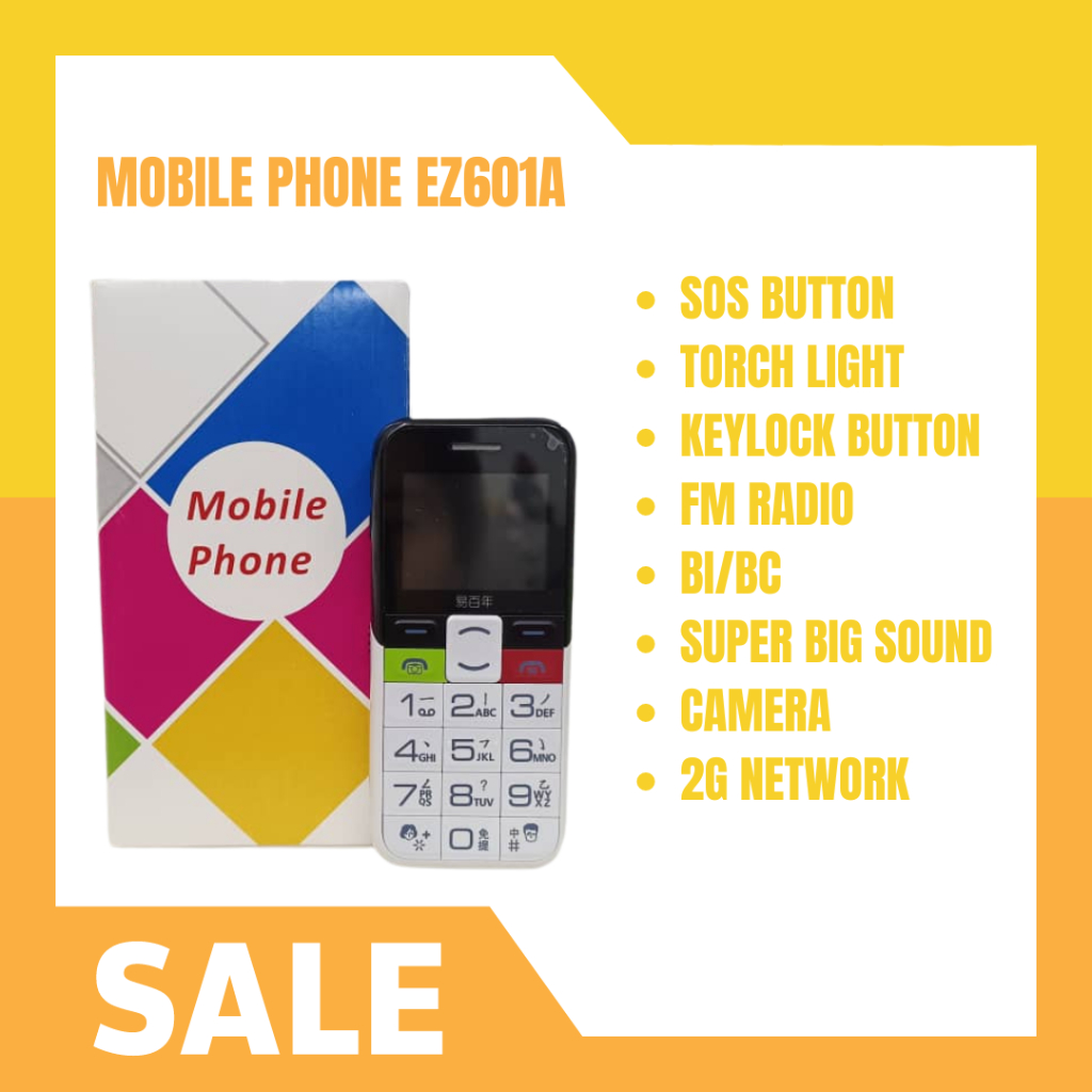 Mobile Phone Ez601A Big keypad phone new phone 1 SIM READY STOCK ...