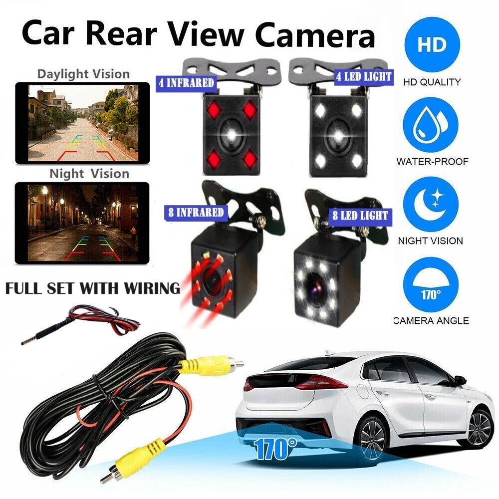 Car Reverse Camera Parking Rear View Full HD Night Vision CCD IR LED ...