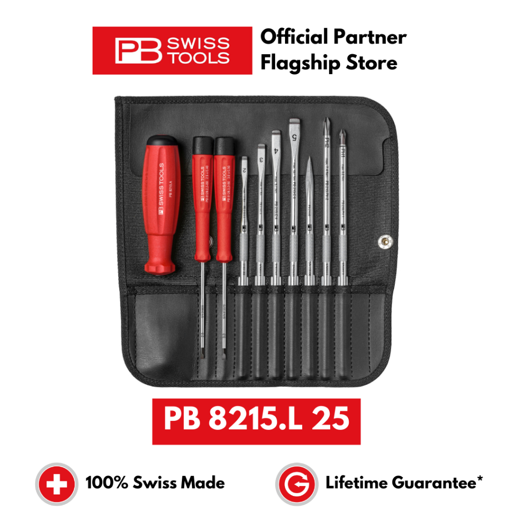 9pcs SwissGrip Screwdriver Set PB Swiss Tools with interchangeable blades PB 8215 | Shopee Malaysia