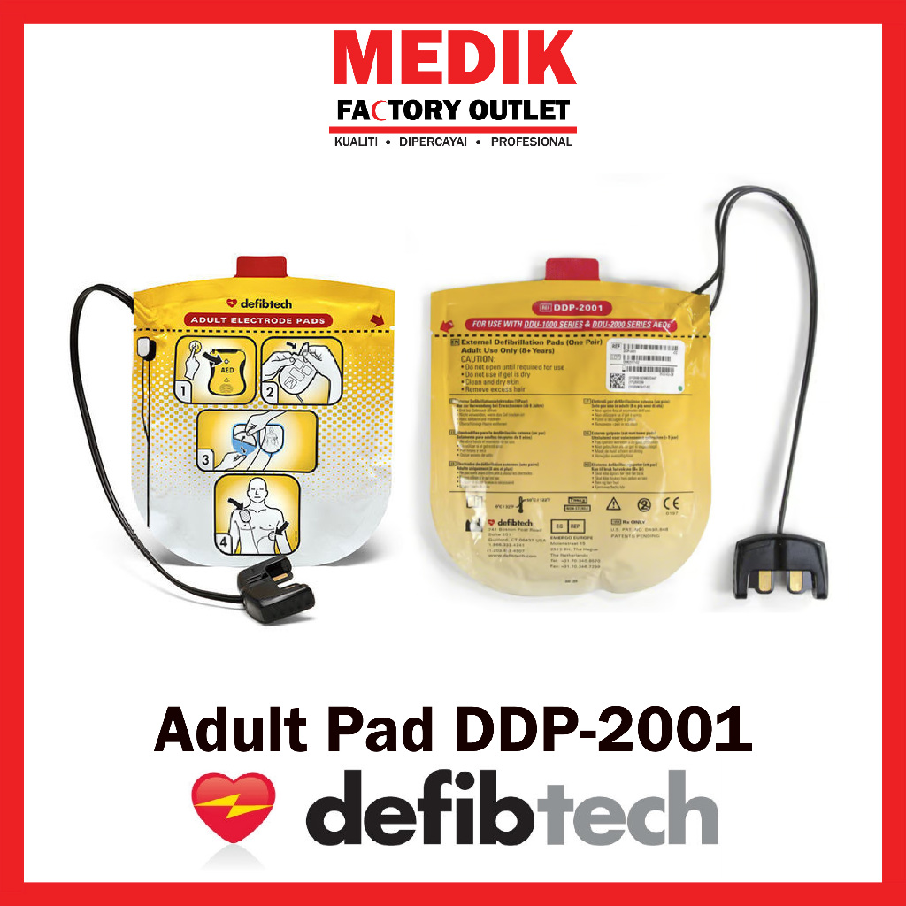 DDP-2001 Defibtech Adult AED Pads - Lifeline VIEW and Lifeline ECG ...