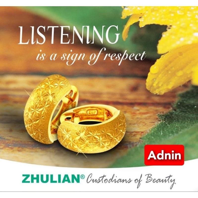 [ER5021-ER5026] Zhulian Subang Katup Emas Saduran/ Gold Plated Earrings ...
