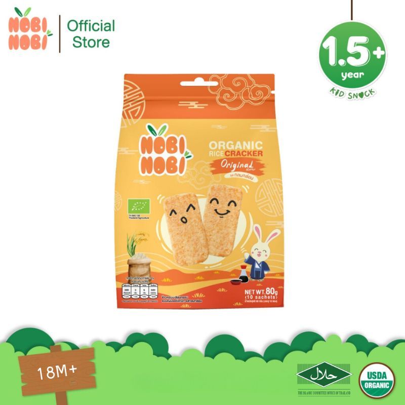 [HALAL] Nobi Nobi Organic Original Rice Crackers Ready To Eat Baby Rice Snacks /Travel Food ...