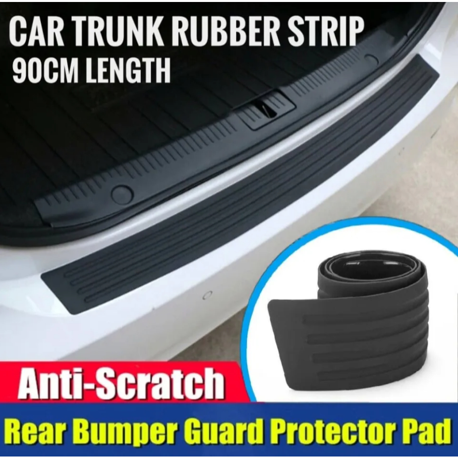 90cm Soft Rubber Protector Car Rear Trunk Bumper Door Step Rubber Guard ...