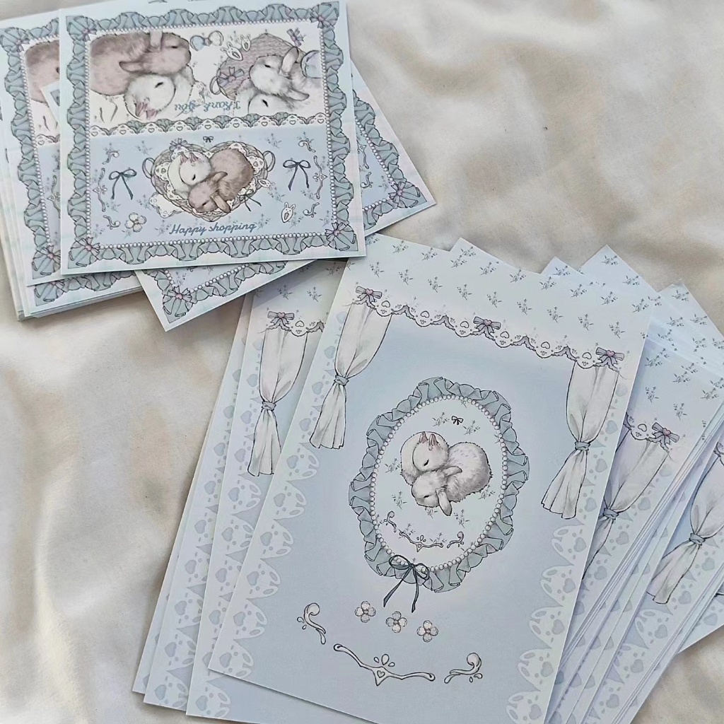 【Buy 1 Free 1】bunny rabbit header cards packaging card back card cute ...