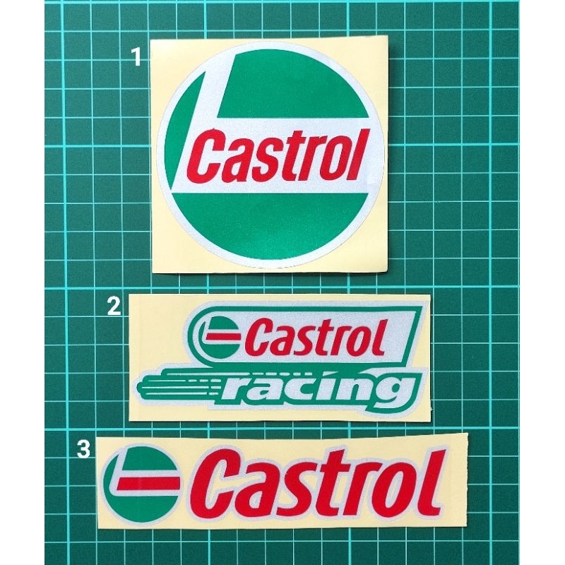 Castrol/Castrol Racing Sticker Cutting Overlapping Reflective #castrol ...