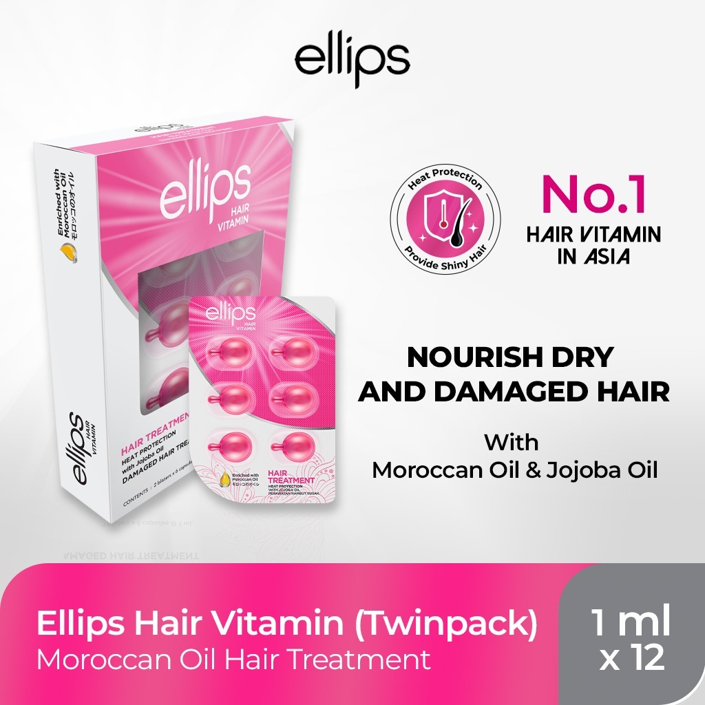 Ellips Hair Vitamin Twinpack - Moroccan Hair Treatment - 12 Capsule ...