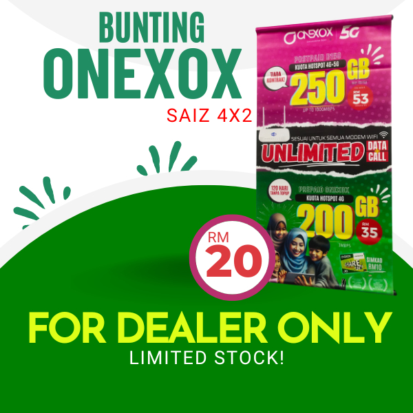 Bunting ONEXOX Untuk Dealer Onexox | Shopee Malaysia