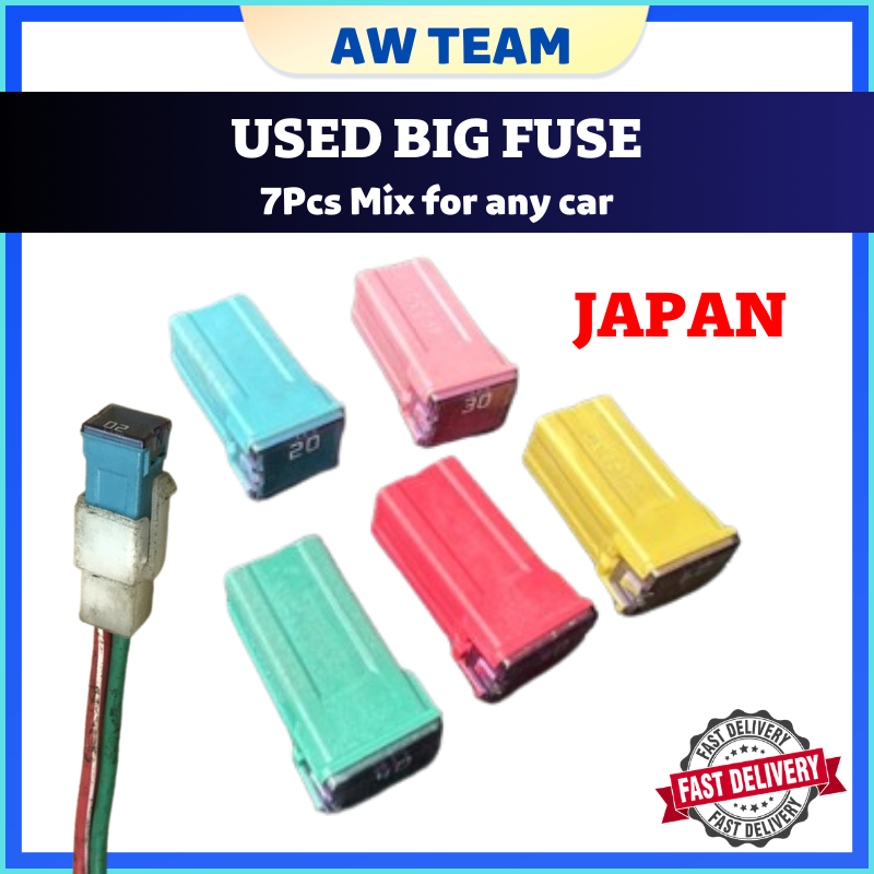 JAPAN USED BIG FUSE 7Pcs Mix for any car | Shopee Malaysia