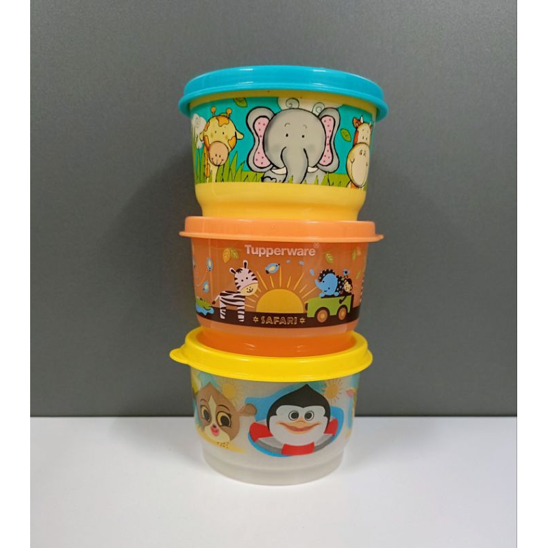 TUPPERWARE Zoo safari animals snack cup (set of 3pcs) | Shopee Malaysia