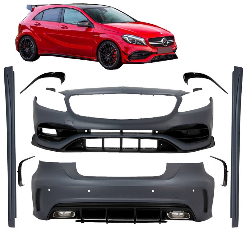 Mercedes Benz A Class W176 AMG A45 Bodykit Fullset Front Bumper Side ...