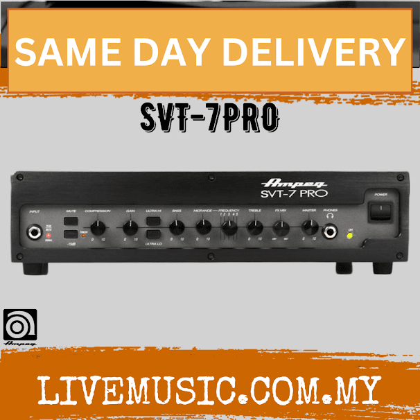 Ampeg SVT-7PRO 1000-Watt Tube Preamp Bass Head ( SVT7PRO / SVT 7PRO ...
