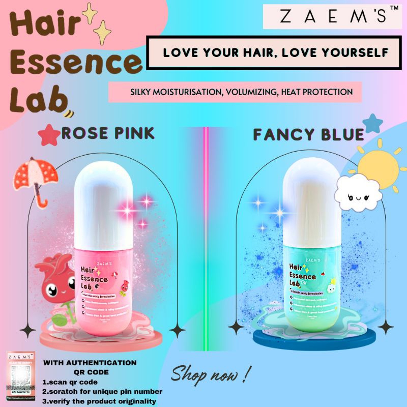 Hair Essence Lab by ZAEM's Rose Pink/Fancy Blue | Shopee Malaysia