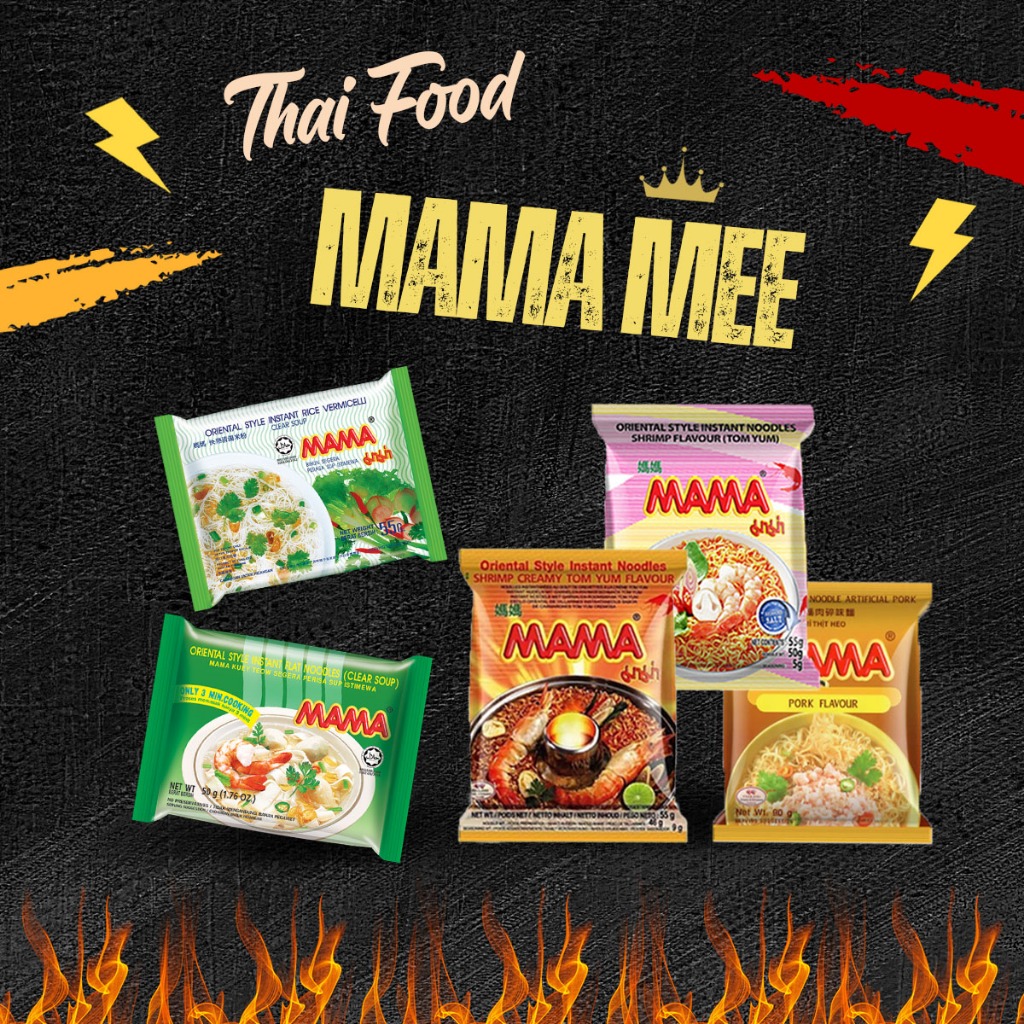 MAMA MEE INSTANT NOODLES ~ THAILAND MAMA MEE ( 4 Flavour ) | Shopee ...