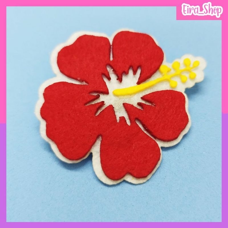 Brooch Bunga Raya Felt. Brooch Felt Bunga Raya Merdeka | Shopee Malaysia