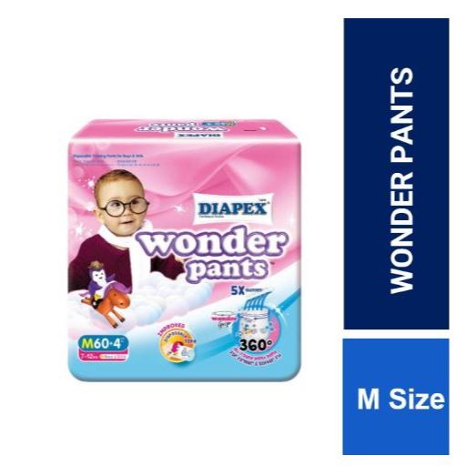 Diapex Wonder Pants Super Jumbo Pack M60+4/L50+4/XL40+4/XXL32+4 x 1 ...