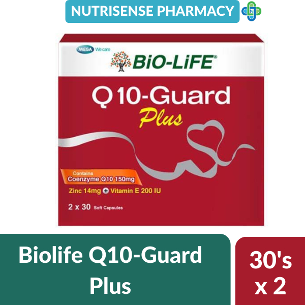 Bio-Life Q10-GUARD PLUS 150MG with Zinc and Vitamin E - 30'sx2 | Shopee ...
